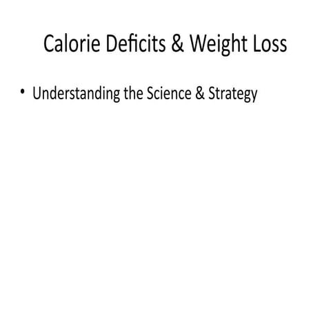 Calorie Agenda Workshop Presentation Slides | PPTX