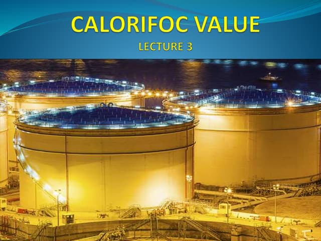 Calorific Value | PPTX