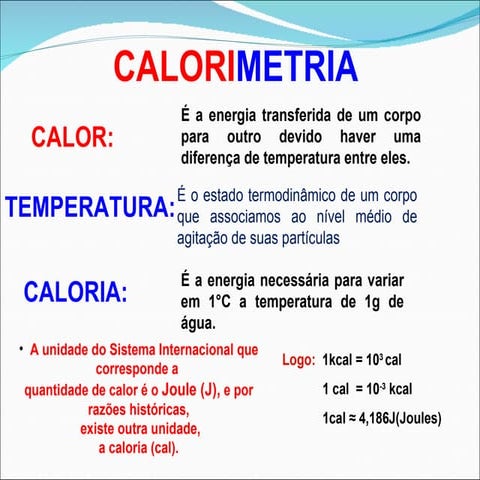 Calorimetria | PPT