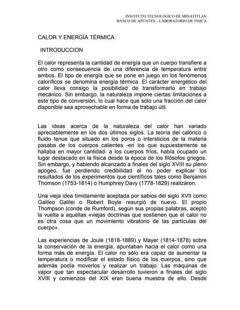 Energia termica y calor | PPT
