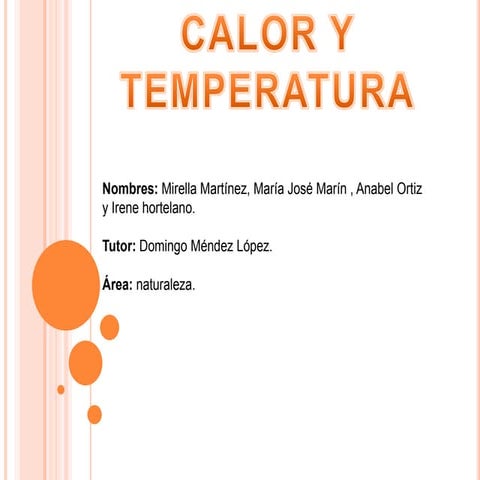 Calor Y Temperatura | PPTX
