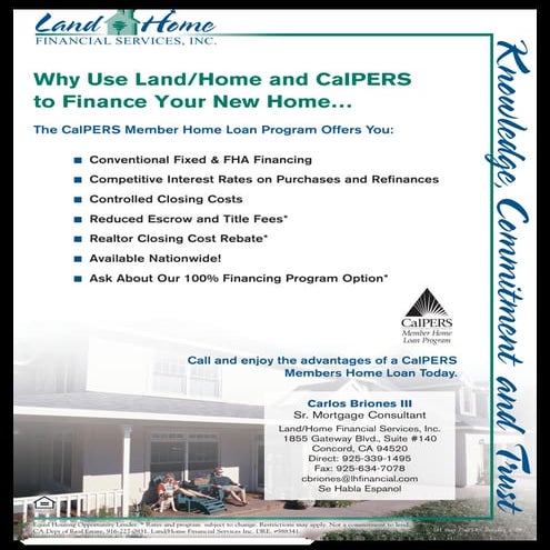 Calpers Flyer Benefits - Carlos Briones | PDF