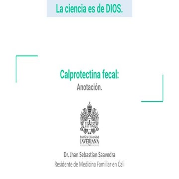 Calprotectina fecal - | PDF