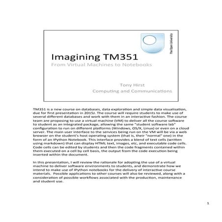 Calrg14 tm351 | PDF | Operating Systems | Computer Software and Applications