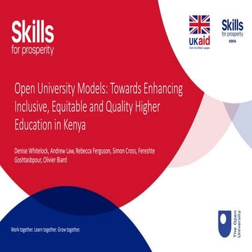 Open University Models: Towards Enhancing Inclusive, Equitable and ...
