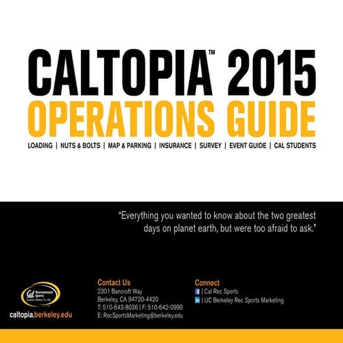 Caltopia 2015 Operational guide | PPT