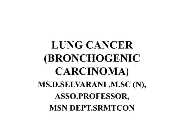 Lung cancer ppt | PPTX