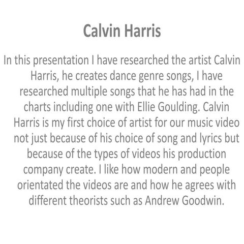 Calvin harris | PPTX