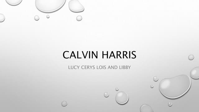 Calvin Harris Live Wallpaper