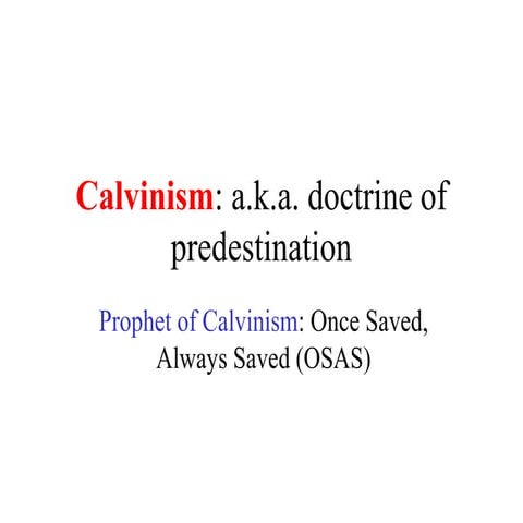 Calvinism | PPT