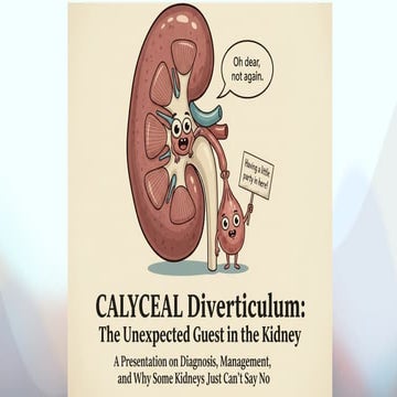 CALYCEAL DIVERTICULUM- THE UNEXPECTED GUEST IN THE KIDNEY.pptx