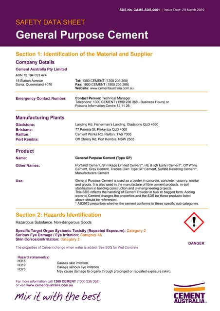 MSDS- Fibreglass composite reinforcement bar | PDF