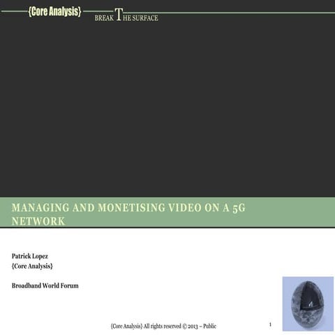 {Ca} managing and monetizing video in a 5G network | PPT