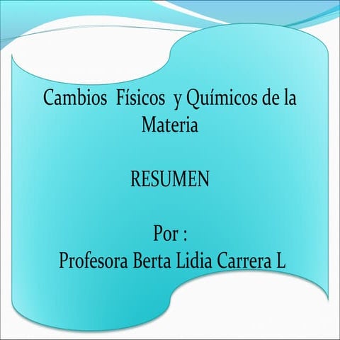 Cambios físicos y químicos | PPT