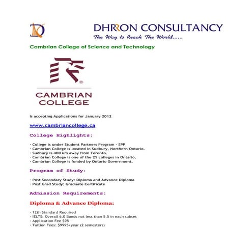 Cambrian college | PDF