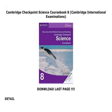 Cambridge Checkpoint Science Coursebook 8 (Cambridge International ...