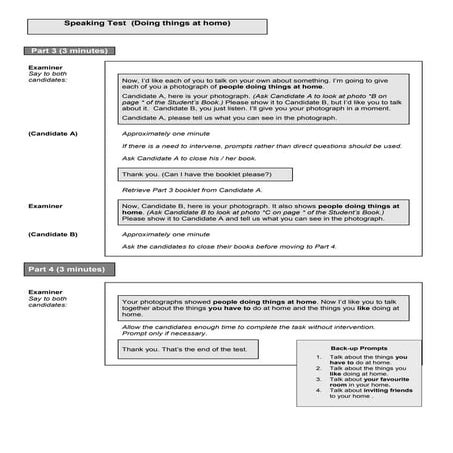 Cambridge english-preliminary-sample-paper-6-speaking-parts3&4 v2 | PDF