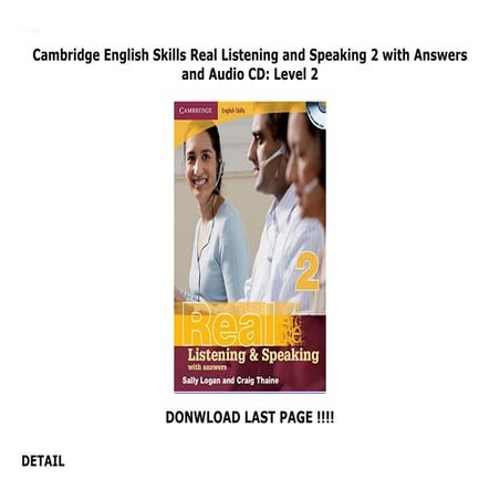 Cambridge English Skills Real Listening and Speaking 2 with Answers and ...