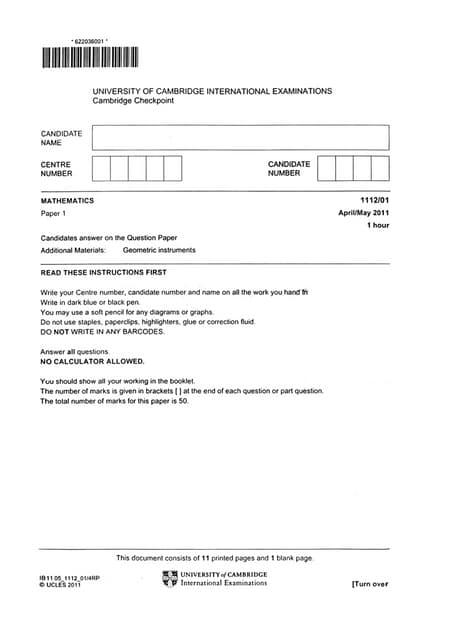 Cambridge checkpoint english p1 specimen 2012 | PDF | Reptiles | Pets