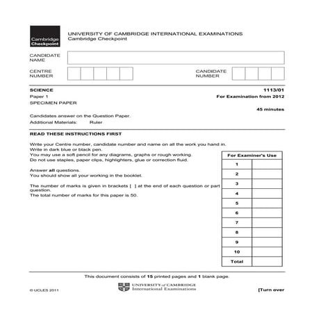 Supplementary multiple choice answer sheet - exam day - form 2 | PDF