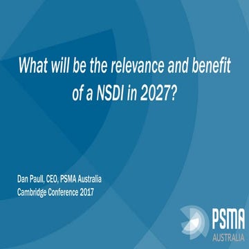 What will be the relevance and benefit of a NSDI in 2027? | PDF ...