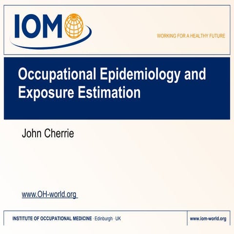 Occupational epidemiology and exposure assessment | PPT