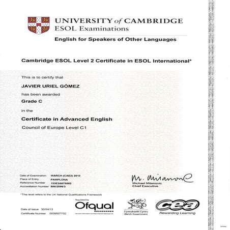 Cambridge English: Advanced (CAE) | PDF