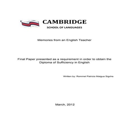 Cambridge final paper | PDF