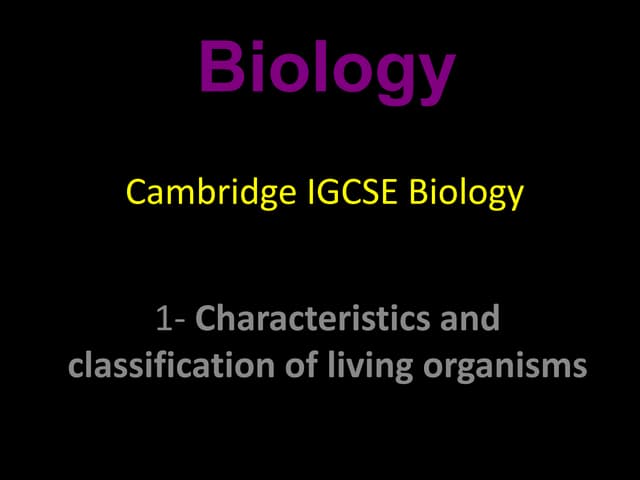 Cambridge IGCSE Biology Cells Structures & Functions.pptx