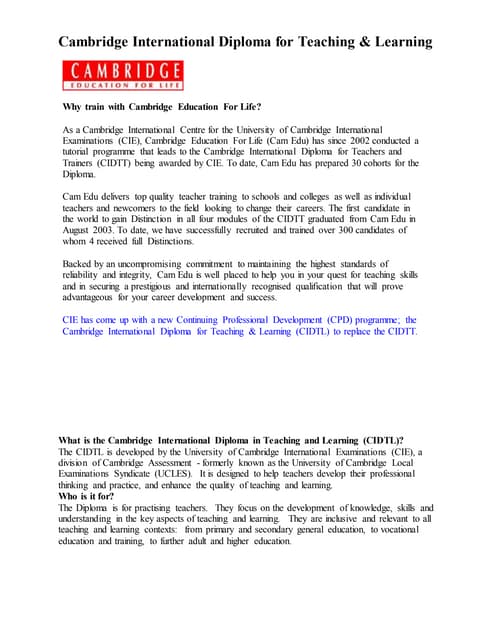 Cambridge Delta module 3