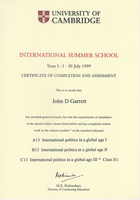 ACMA Certificate | PDF