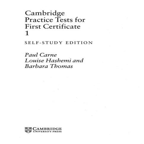 Cambridge practice tests_for_first_certificate_1 | PDF
