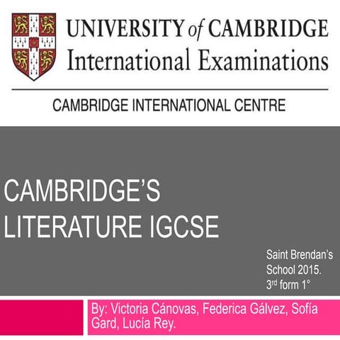 IGCSE Literature Section 1 b | PPT