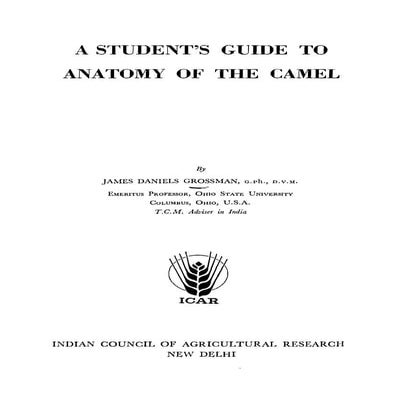 Sutdent's Guide to the Anatomy of Camel | PDF