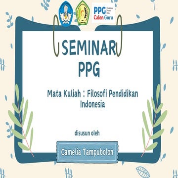 seminar pendidikan profesi guru matkul FPI | PDF