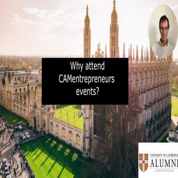 CAMentrepreneurs, why attend our events? | PDF