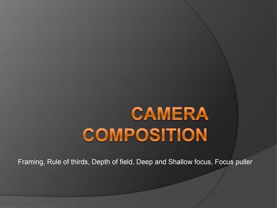 Lenses: Focal Length and Depth of Field | PPT