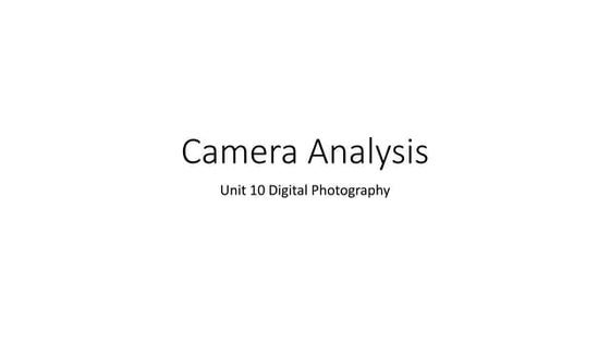 Camera analysis 3 | PPT