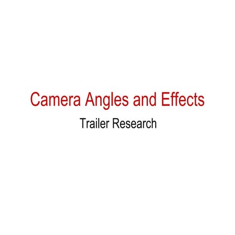 Camera Angles | PPT