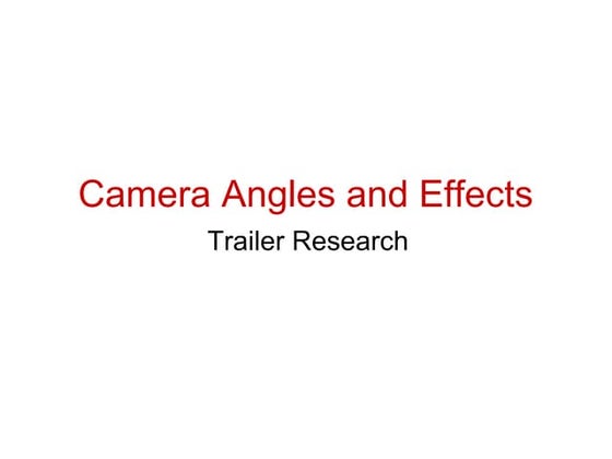 Shots and angles in horror films | PPT