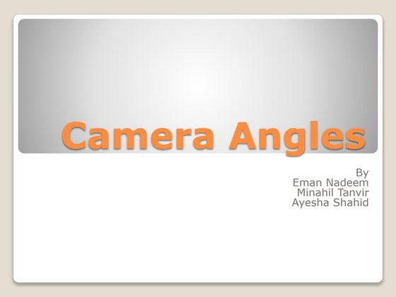 Camera shots | PPT