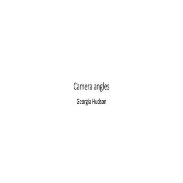 Camera angles | PPT