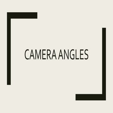 Camera angles | PPT