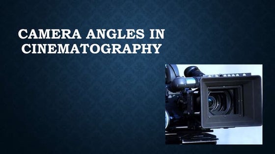 Camera Terminology | PPT