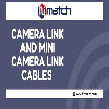 Role of Camera Link and Mini Camera Link Cables in High-Speed Imaging | PDF
