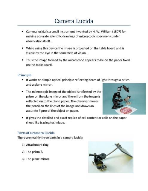 Micrometry and camera lucida | PPTX
