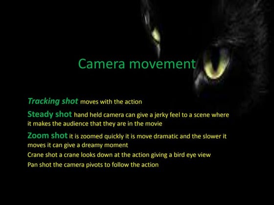 Camera movement | PPTX | Photography | Arts and Crafts