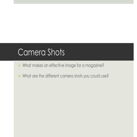 Camera shots | PPTX