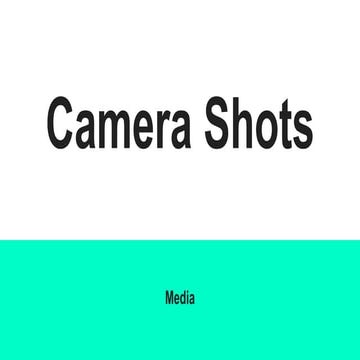 Camera shots glossary | DOCX