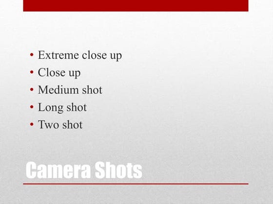 Camera Movements , Angles & Shots | PPT